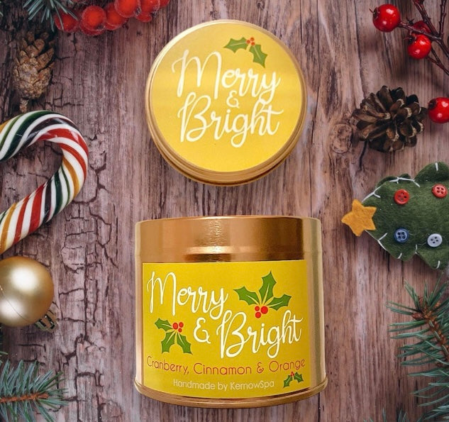Merry & Bright Festive Soy Wax Cornish Candle – Kernowspa